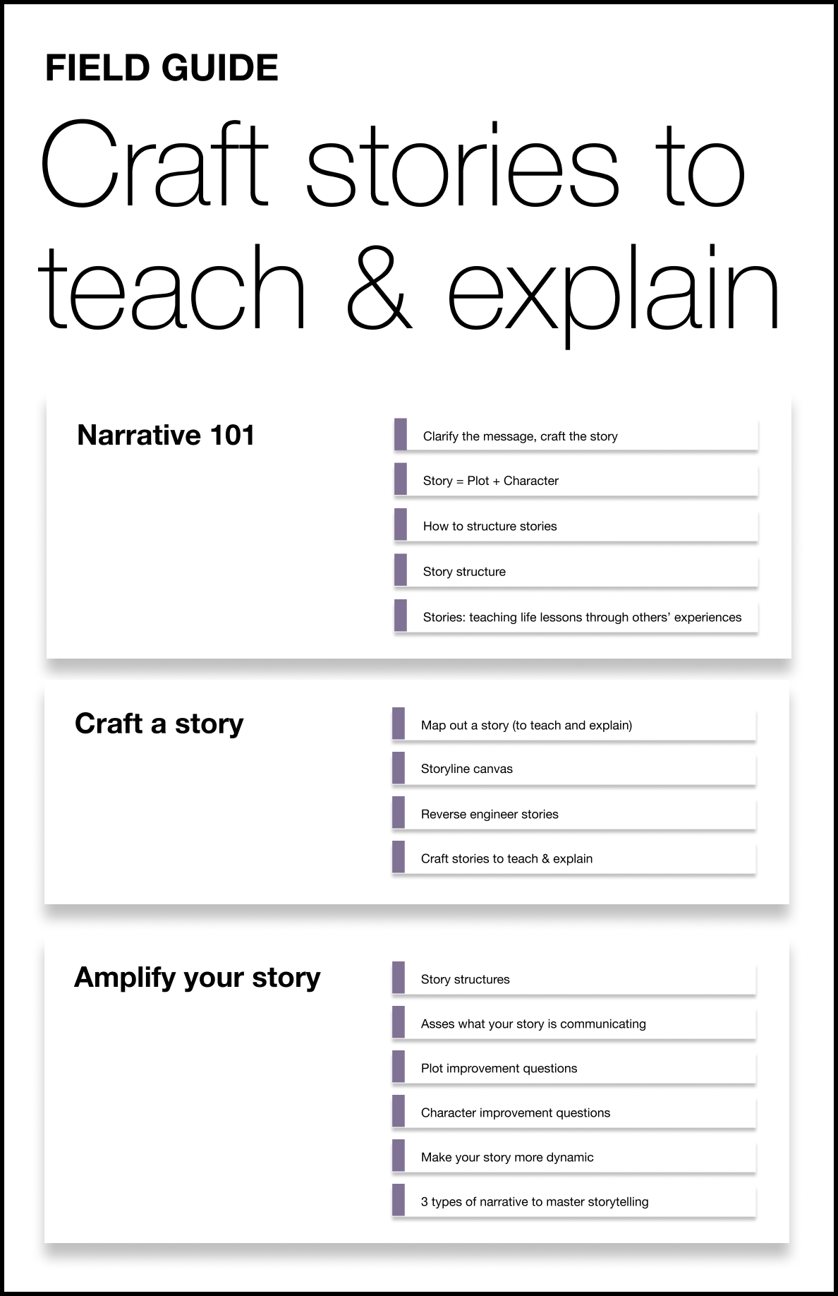 Craft stories to teach, explain and inspire (field guide) v1 – Leverlo ...